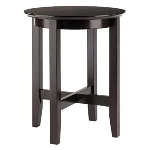 winsome wood toby occasional table, espresso 18.03 in x 18.03 in x 21.97 in