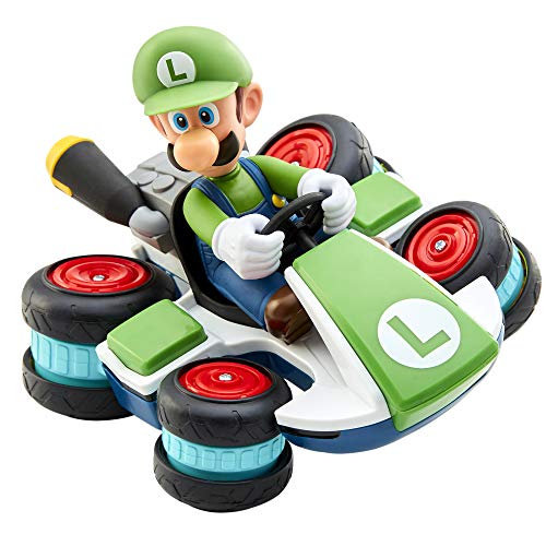 Super Mario 08988-PLY Nintendo Mario Kart 8 Luigi Mini Anti-Gravity Rc Racer 2.4Ghz, with Full Function Steering Create 360 Spins, Whiles & Drift Up To 100" Range - For Kids Ages 4 Plus