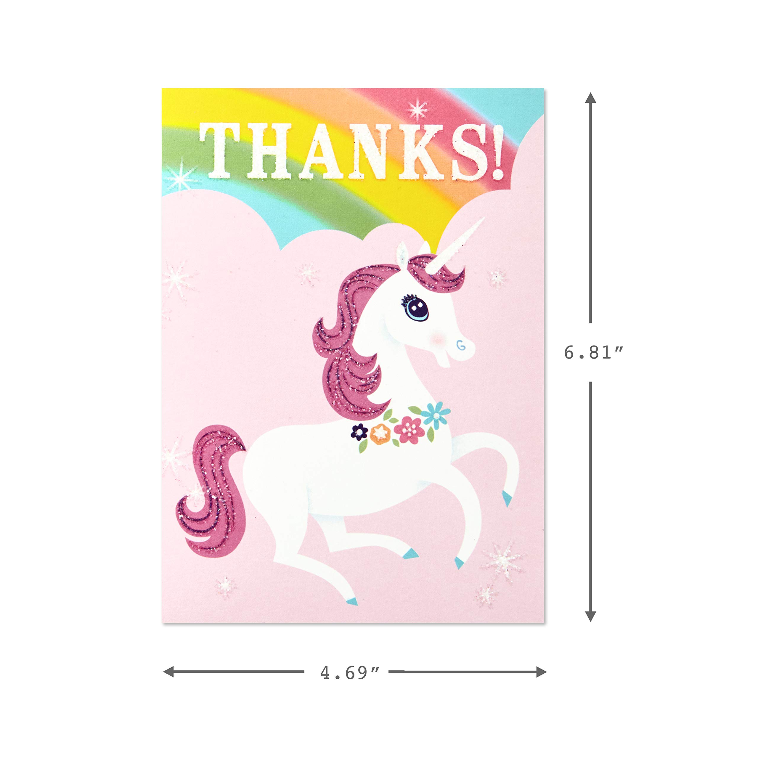 Hallmark Rainbow Unicorn Invitations and Thank You Cards Set (Pack Includes 10 Invites and 10 Thank You Notes)