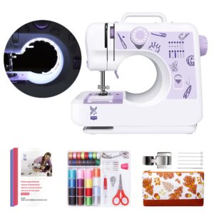 kpcb tech sewing machines for beginners, 12 stitches sewing machine with updated led strip and sewing kit home travel use