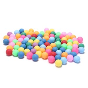 meizhouer colored ping pong balls: 50 or 100 pack 40mm 2.4g entertainment table tennis balls mixed colors for game and advertising