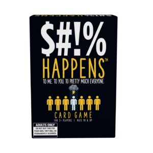 games adults play $#!% happens - the rank unfortunate situations on the misery index adult card game, black, 5"