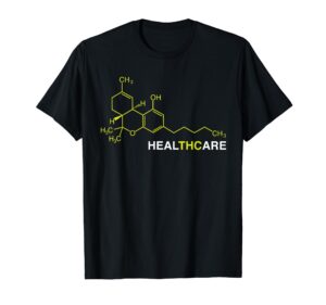 thc healthcare cannabis medical marijuana t-shirt