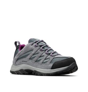 columbia women's crestwood waterproof, graphite/wild iris, 9