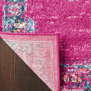 Nourison Passion Fuchsia 9' x 12' Area Rug, Boho, Traditional, Easy Cleaning, Non Shedding, Bed Room, Living Room, Hallway (9x12)