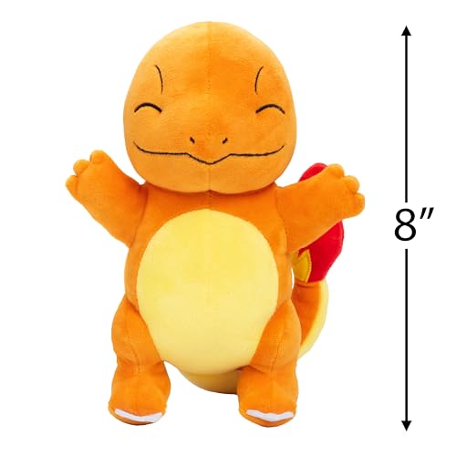 Pokémon 8" Charmander Plush - Officially Licensed - Quality & Soft Stuffed Animal Toy - Add to Your Collection! - Great Gift for Kids, Boys & Girls