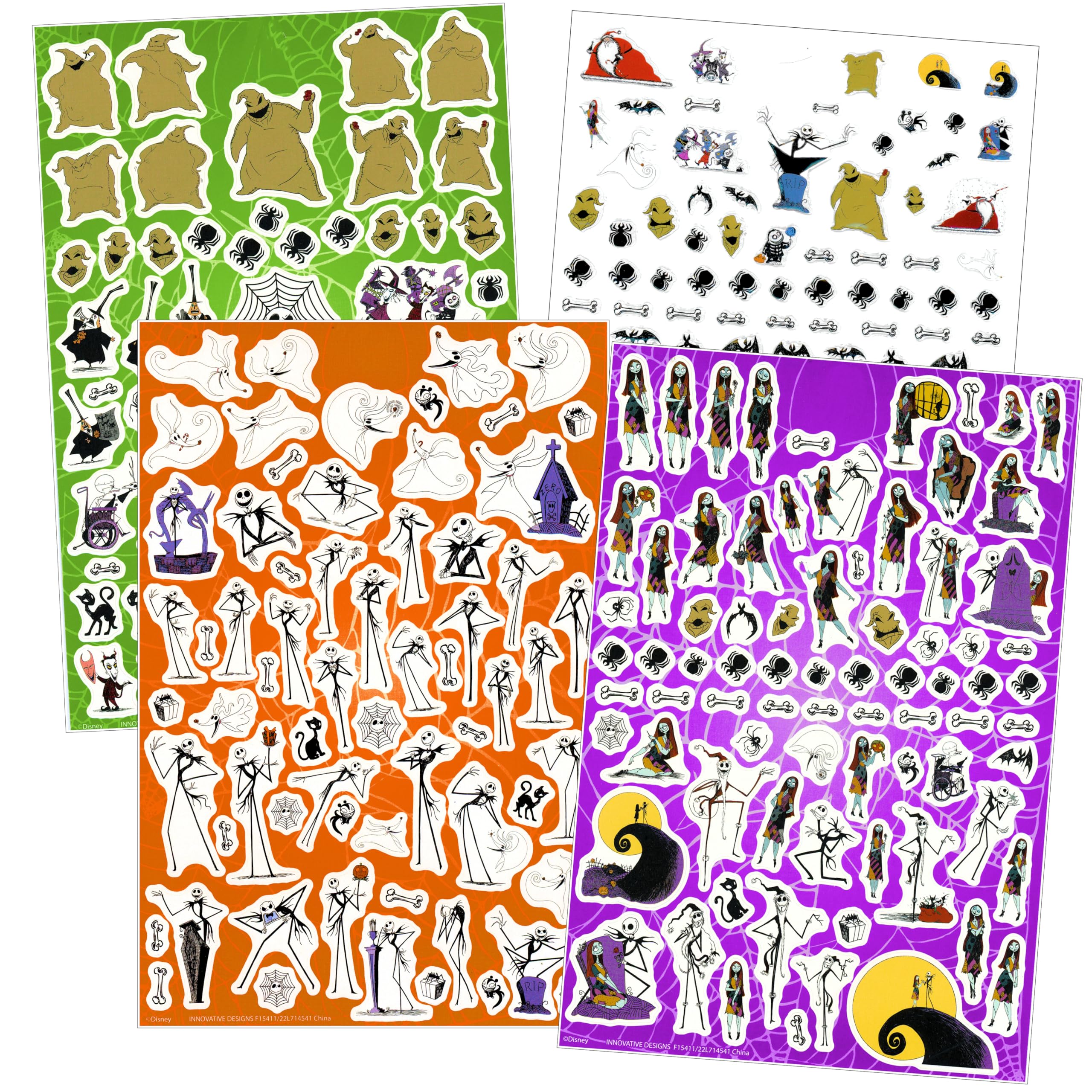 Disney Studios Nightmare Before Christmas Stickers & Door Hanger Craft Bundle - Halloween Themed