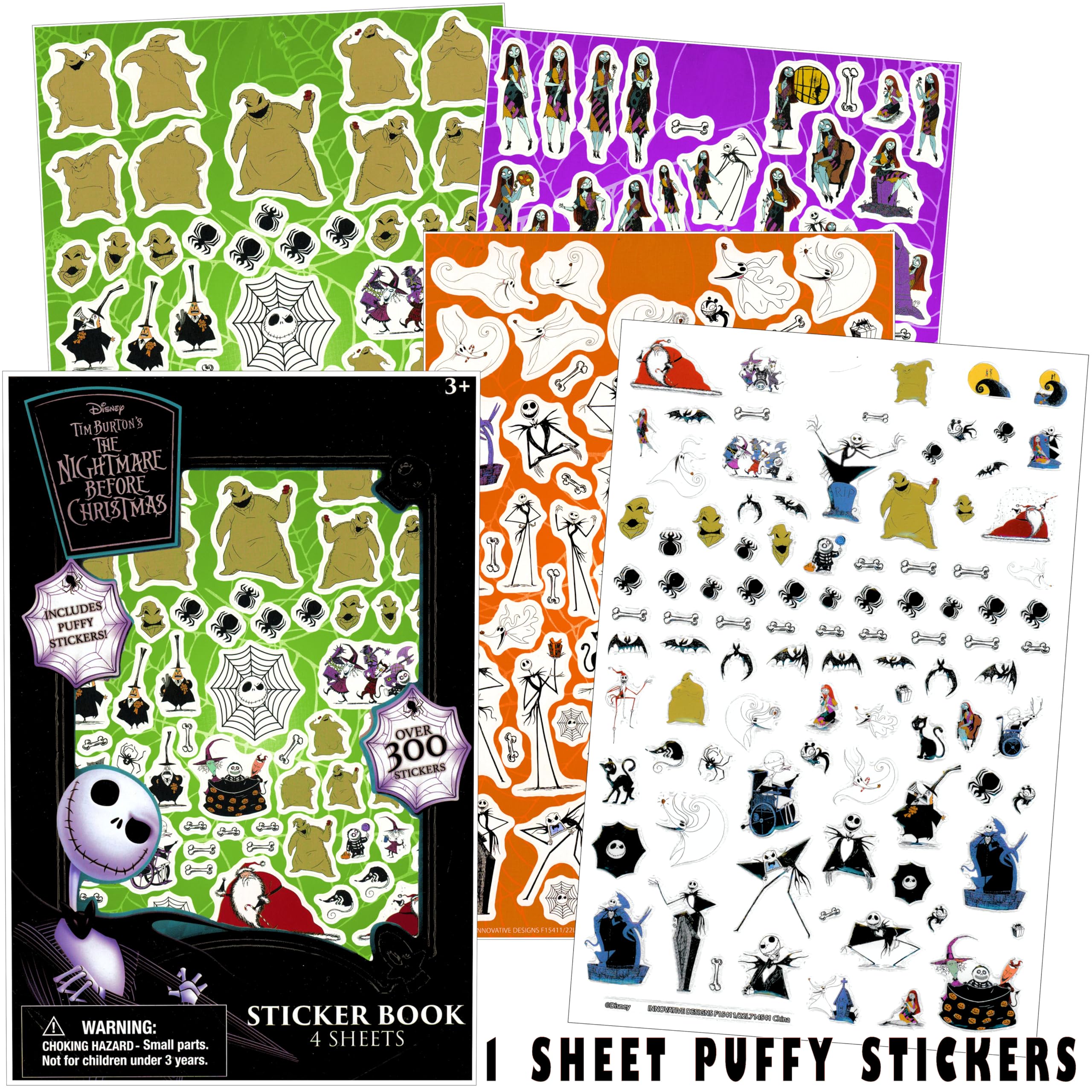 Disney Studios Nightmare Before Christmas Stickers & Door Hanger Craft Bundle - Halloween Themed