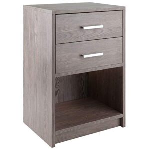 winsome wood molina accent table, ash gray 15.75 in x 11.75 in x 23.62 in