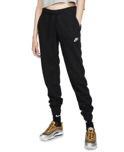 nike women's nsw regular pant varsity, black/black/white, large