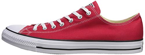 Converse Low TOP RED Chuck Taylor Sneakers, Red, 11 Women/9 Men