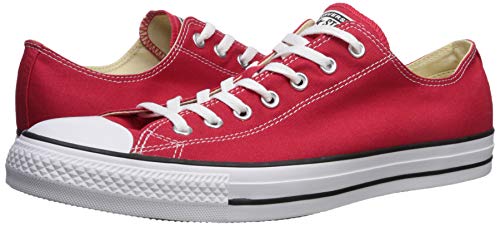 Converse Low TOP RED Chuck Taylor Sneakers, Red, 11 Women/9 Men