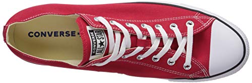 Converse Low TOP RED Chuck Taylor Sneakers, Red, 11 Women/9 Men