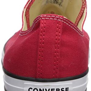 Converse Low TOP RED Chuck Taylor Sneakers, Red, 11 Women/9 Men