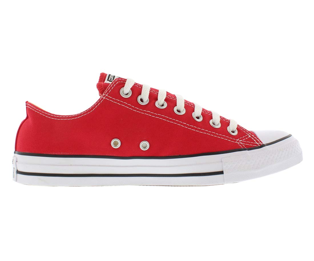 Converse Low TOP RED Chuck Taylor Sneakers, Red, 11 Women/9 Men