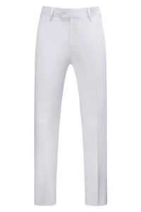 mens dress pants slim fit solid color skinny trousers classic business casual wedding suit pants us size 36w x 32l white