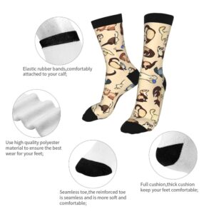 Adorable Ferret Unisex Casual Sports Socks Knee High Athletic Long Tube Stockings