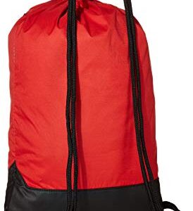 Nike Brasilia Training Gymsack, Drawstring Backpack with Zipper Pocket and Reinforced Bottom, University Red/University Red