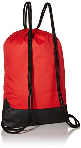 Nike Brasilia Training Gymsack, Drawstring Backpack with Zipper Pocket and Reinforced Bottom, University Red/University Red