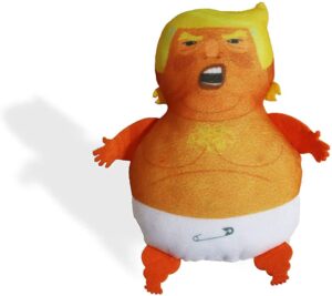 donny doll - baby donald trump blimp plush doll - catnip trump toy, baby trump. novelty toy { baby trump balloon protest } cat toy/gag gift; white elephant; christmas shelf elf