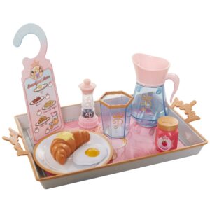 disney princess style collection room service pretend play toy set - with serving tray, plate cover, pitcher & more for a great pretend travel experience - girls ages 3+