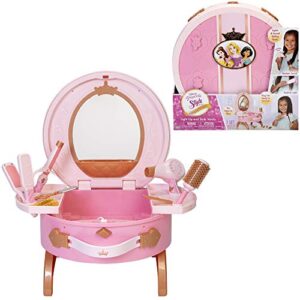 disney princess vanity style collection light up and style vanity - lights & realistic sound styling tools