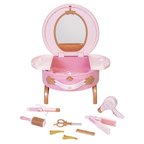 Disney Princess Vanity Style Collection Light Up and Style Vanity - Lights & Realistic Sound Styling Tools