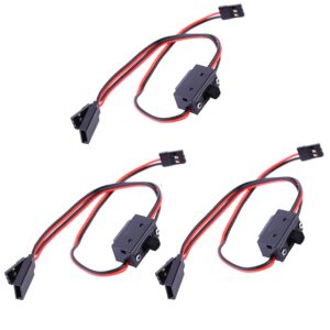 3pack sharegoo jr style 3 way power on off switches rc switch receiver for rc car truck airplane helicopter,11.8"