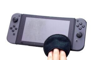 black microfiber screen cleaner made for the nintendo switch - oled compatible | accessories