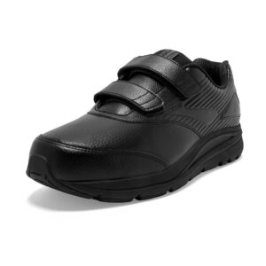 brooks men's addiction walker v-strap 2 walking shoe - black/black - 11 x-wide