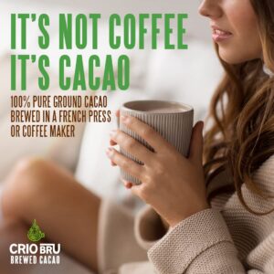 Crio Bru 2 Pack 4 oz Little Bag Ghana Bundle | Organic Healthy Brewed Cacao Drink | Great Substitute to Herbal Tea and Coffee | 99% Caffeine Free Gluten Free Keto Low Calorie Honest Energy