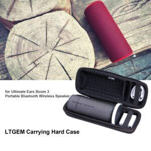 LTGEM Hard Travel Carrying Case for Ultimate Ears BOOM 3/4 Portable Waterproof Bluetooth Speaker and Charger Dock, Black