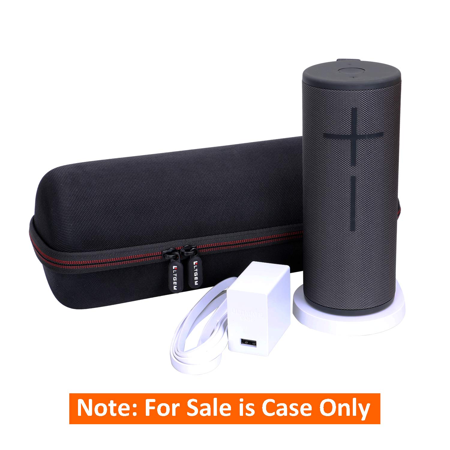 LTGEM Hard Travel Carrying Case for Ultimate Ears BOOM 3/4 Portable Waterproof Bluetooth Speaker and Charger Dock, Black