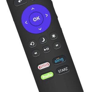 LC-RCRUS-18 Remote Control Compatible with Sharp Roku TV LC-32LB591U LC-55LBU591U LC-50LBU591U LC-43LBU591U LC-65LBU591U LC-32LBU591U 398GR10BESPN0002 LC-32LB481U LC-43LB481C LC-43LB481U