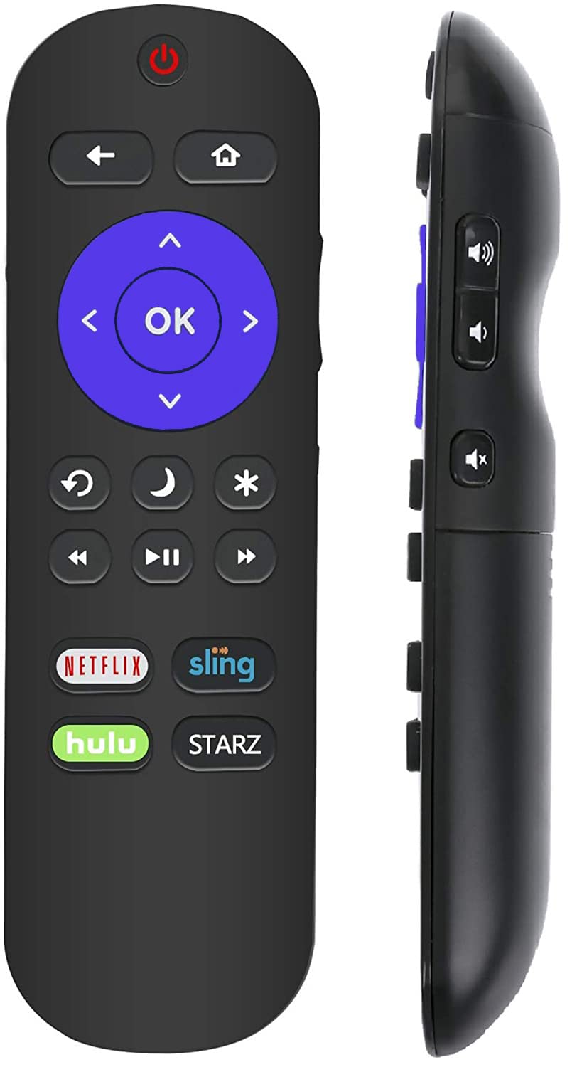 LC-RCRUS-18 Remote Control Compatible with Sharp Roku TV LC-32LB591U LC-55LBU591U LC-50LBU591U LC-43LBU591U LC-65LBU591U LC-32LBU591U 398GR10BESPN0002 LC-32LB481U LC-43LB481C LC-43LB481U