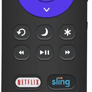 LC-RCRUS-18 Remote Control Compatible with Sharp Roku TV LC-32LB591U LC-55LBU591U LC-50LBU591U LC-43LBU591U LC-65LBU591U LC-32LBU591U 398GR10BESPN0002 LC-32LB481U LC-43LB481C LC-43LB481U