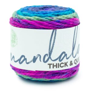 (1 skein) lion brand yarn mandala thick & quick bulky yarn, vortex