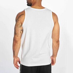 Nike Men's Sportswear Logo Tank Top (White/Black, L)