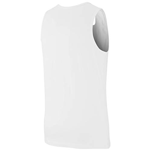 Nike Men's Sportswear Logo Tank Top (White/Black, L)