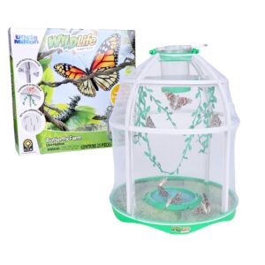 Uncle Milton Butterfly Farm Live Habitat - Observe Caterpillars Transform Into Butterflies, STEM Toy, Great Gifts for Boys & Girls Ages 6+