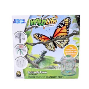 Uncle Milton Butterfly Farm Live Habitat - Observe Caterpillars Transform Into Butterflies, STEM Toy, Great Gifts for Boys & Girls Ages 6+