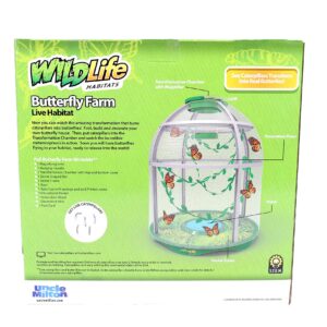 Uncle Milton Butterfly Farm Live Habitat - Observe Caterpillars Transform Into Butterflies, STEM Toy, Great Gifts for Boys & Girls Ages 6+