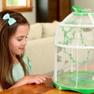 Uncle Milton Butterfly Farm Live Habitat - Observe Caterpillars Transform Into Butterflies, STEM Toy, Great Gifts for Boys & Girls Ages 6+