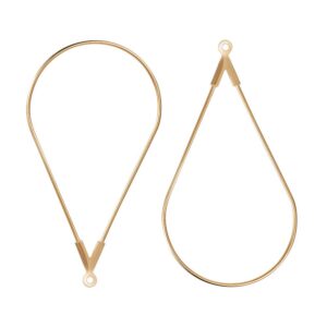 benecreat 30 pcs 18k gold plated teardrop shape beading hoop earrings for valentine's day, anniversaries gifts and favors