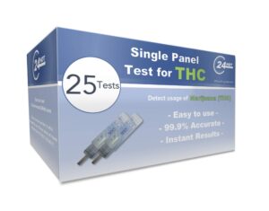 marijuana thc single panel drug test. fda cleared, highest cut off level 50 ng/ml 25pack