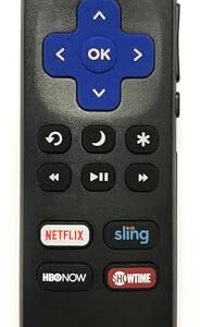 Hitachi Roku TV Remote w/Volume Control & TV Power Button for All Hitachi Roku Built-in TV. NO Pairing! NOT for ROKU Stick and ROKU Player.