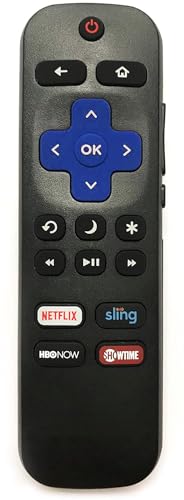 Hitachi Roku TV Remote w/Volume Control & TV Power Button for All Hitachi Roku Built-in TV. NO Pairing! NOT for ROKU Stick and ROKU Player.