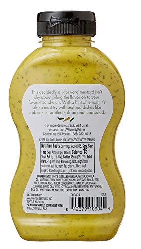 Amazon Brand - Wickedly Prime Mustard, Dill, 11.75 Ounce