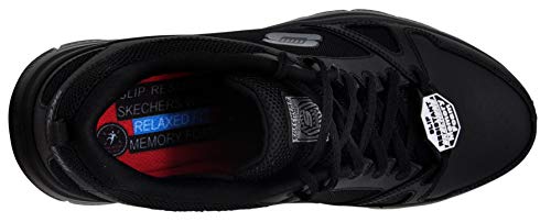 Skechers Men's Flex Advantage SR Black/Black Work Shoe 10.5 W US