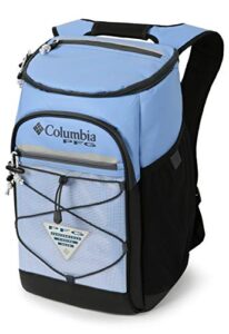 columbia pfg roll caster - 30-can insulated backpack cooler, white lid